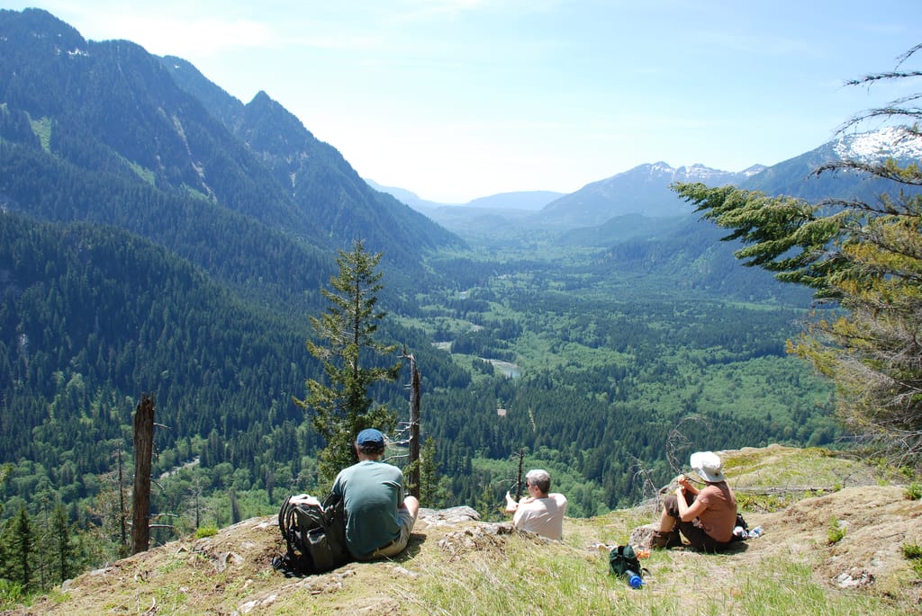 View of project corridor from cliffs above MF Trailhead Hub - from O ...